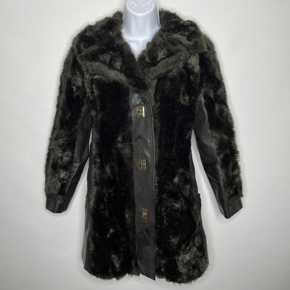 Martinique | Jackets & Coats | Vintage 7s Martinique Black Faux Leather ...